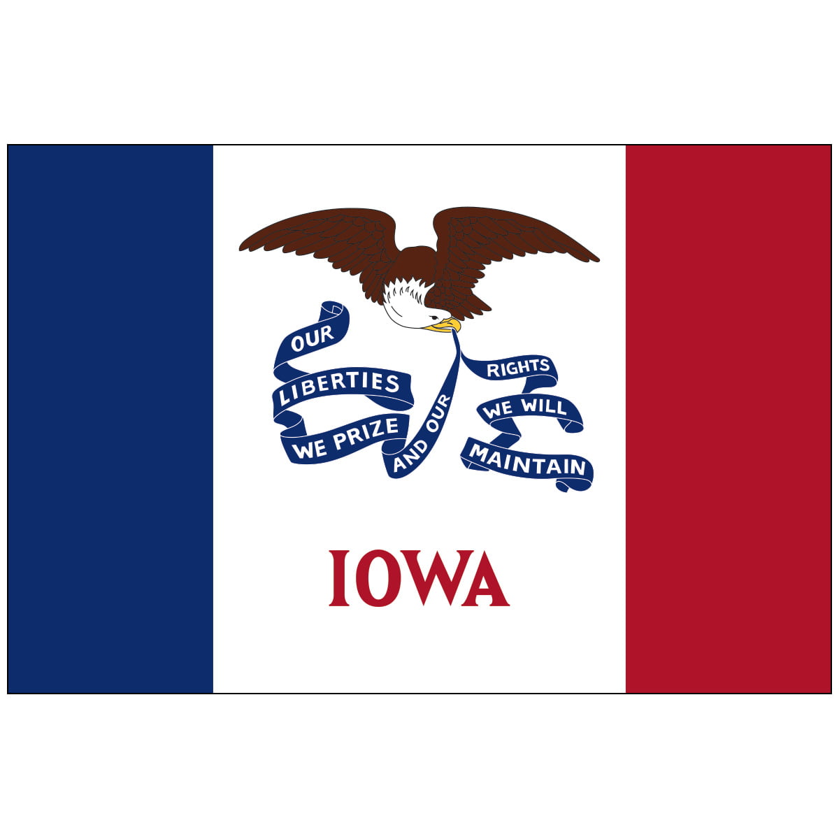 Iowa State Flag Red River Flags Iowa State Flag Red River Flags