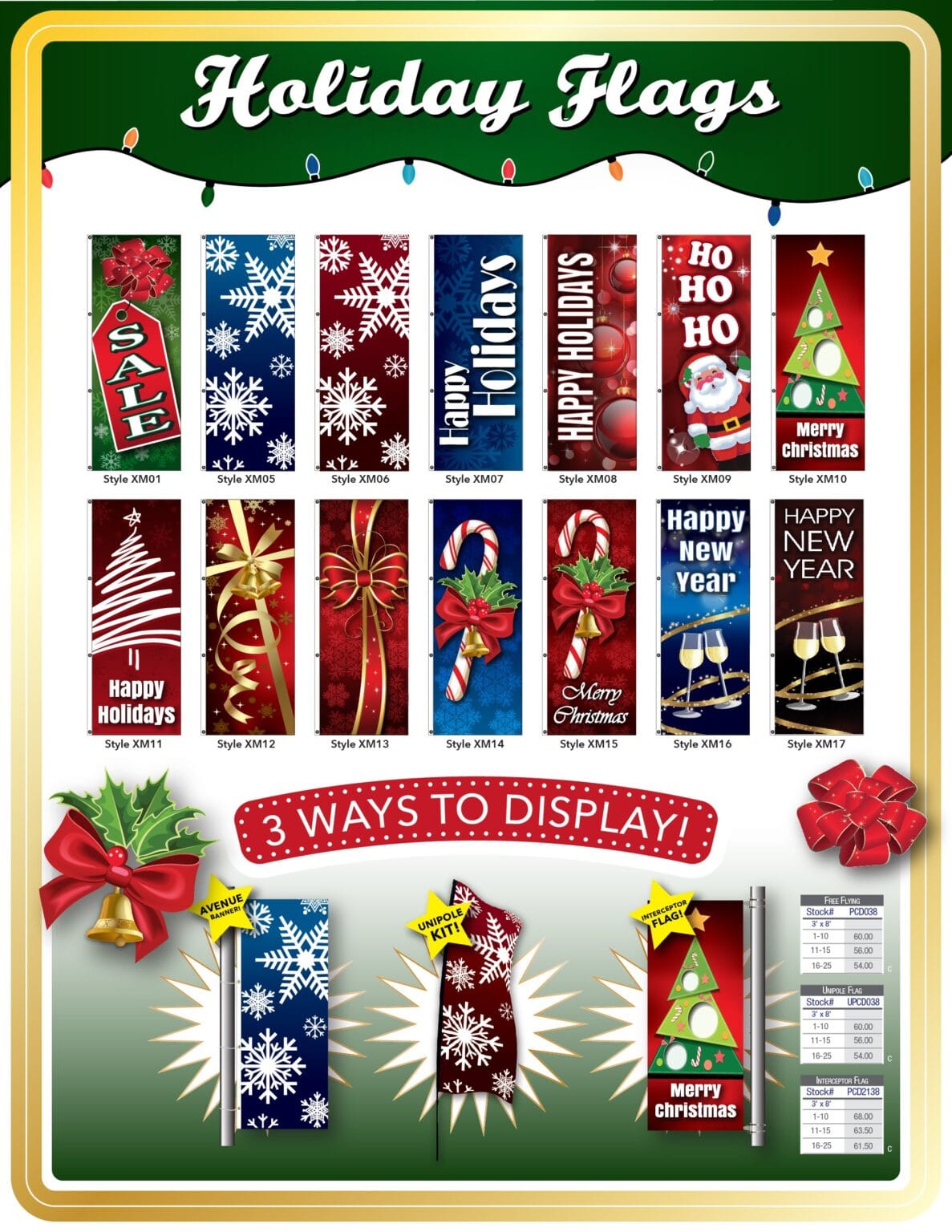 Holiday Street Banners and Feather Flags - Red River Flags